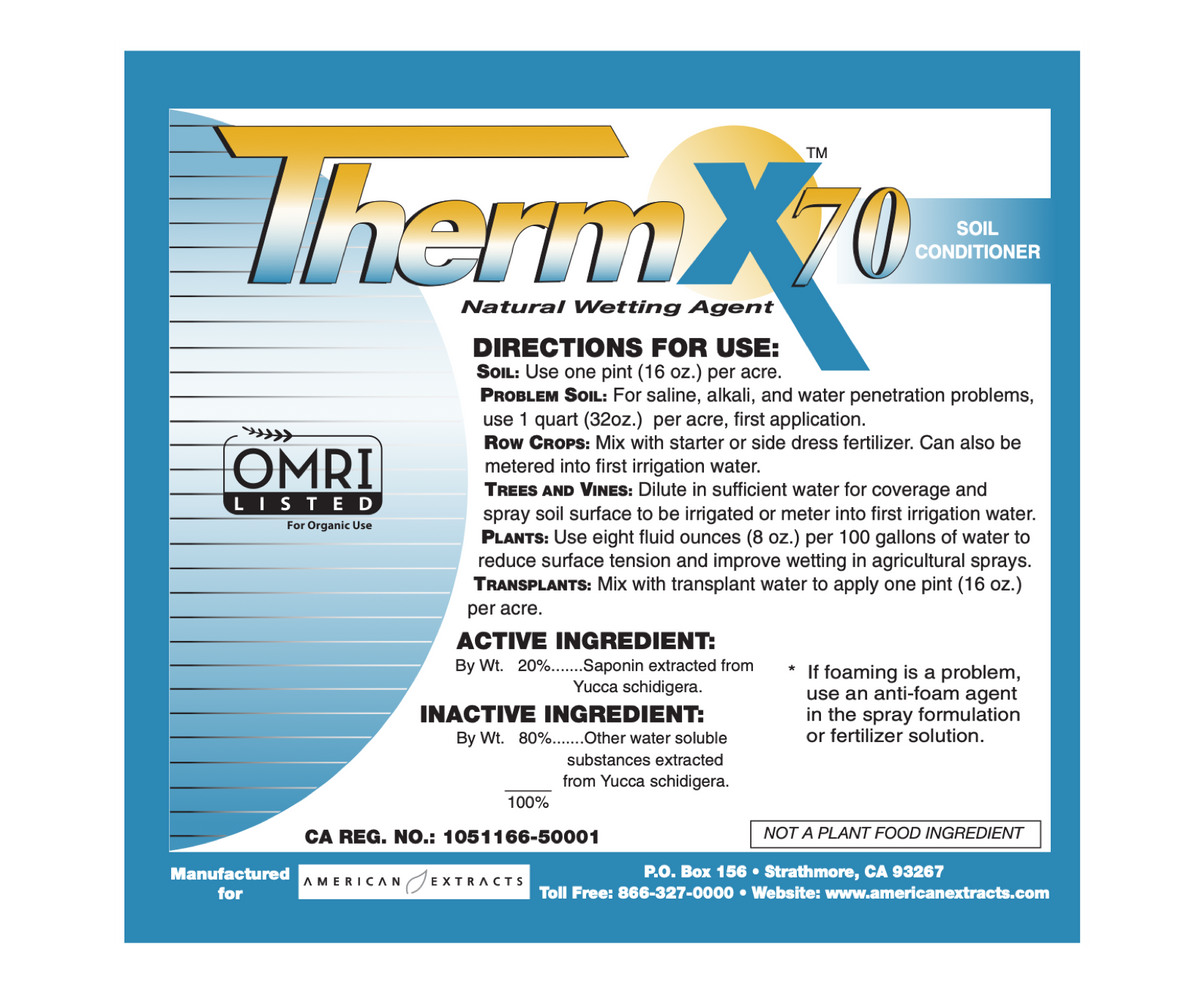 ThermX-70 Yucca extract surfactant – HYDROTECH HYDROPONICS