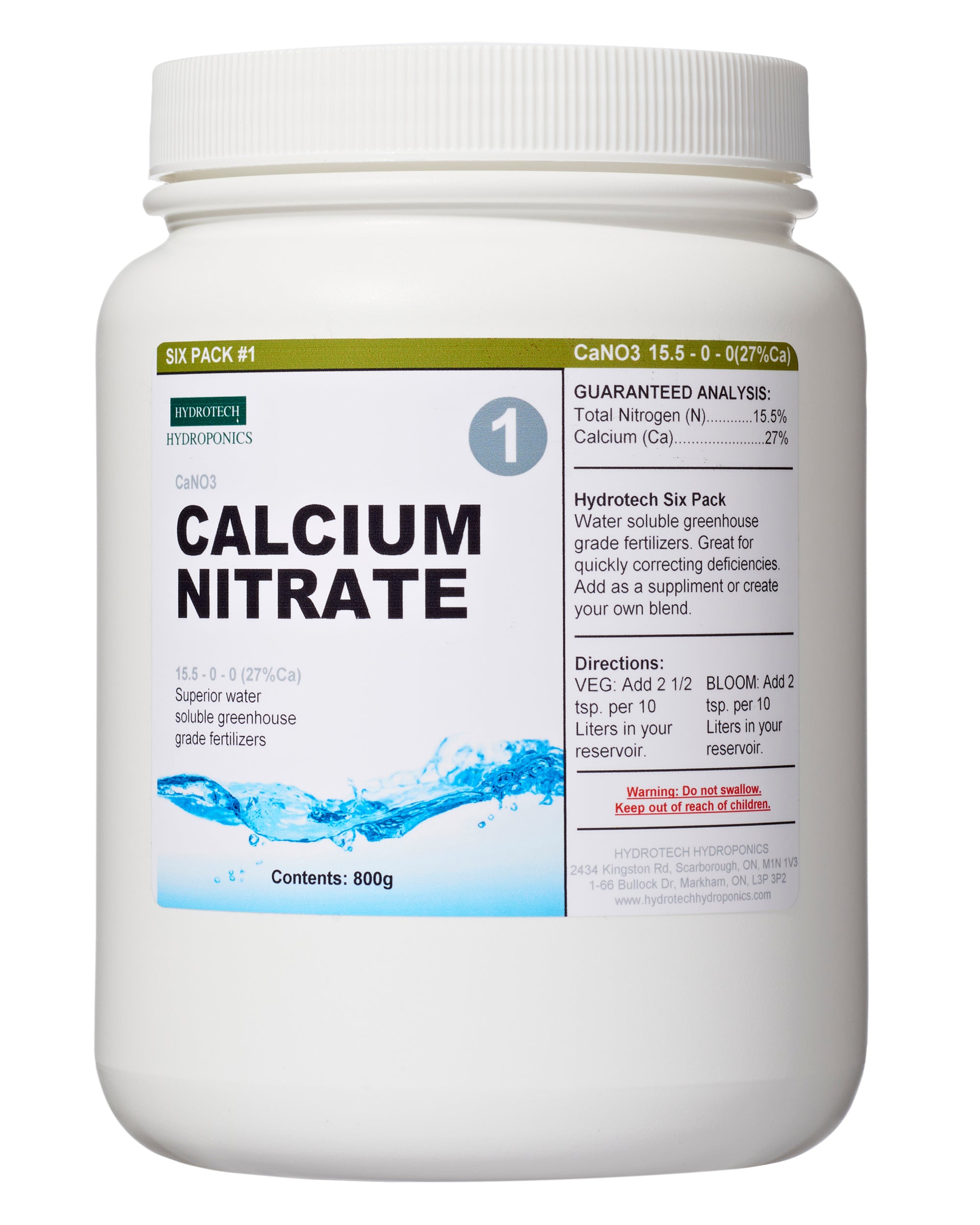 #1 Calcium Nitrate Ca(NO3)2 – HYDROTECH HYDROPONICS